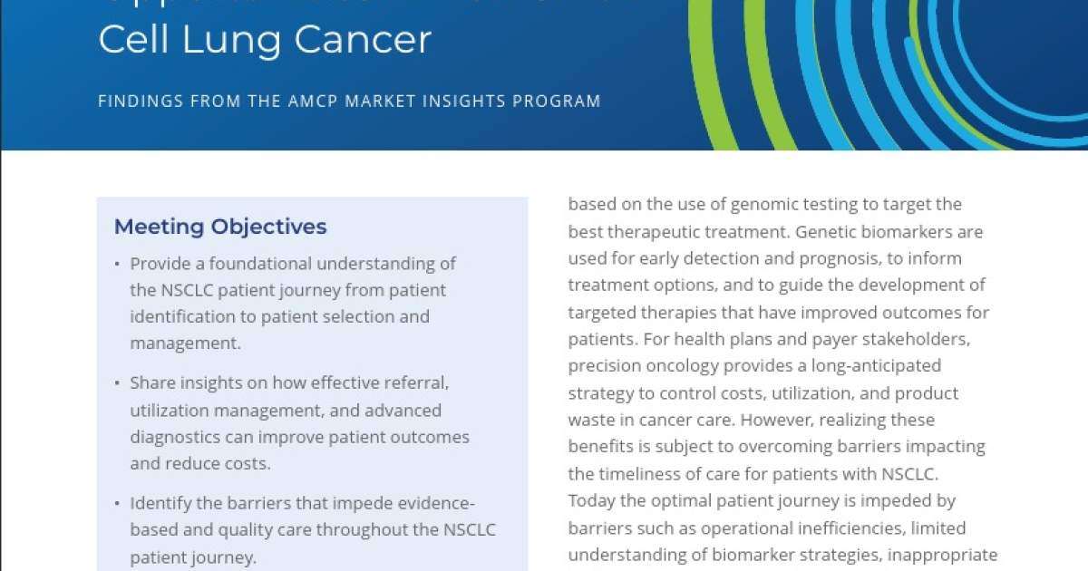 JMCP Outsert - Non-small Cell Lung Cancer NSCLC (Bridging the Gaps ...