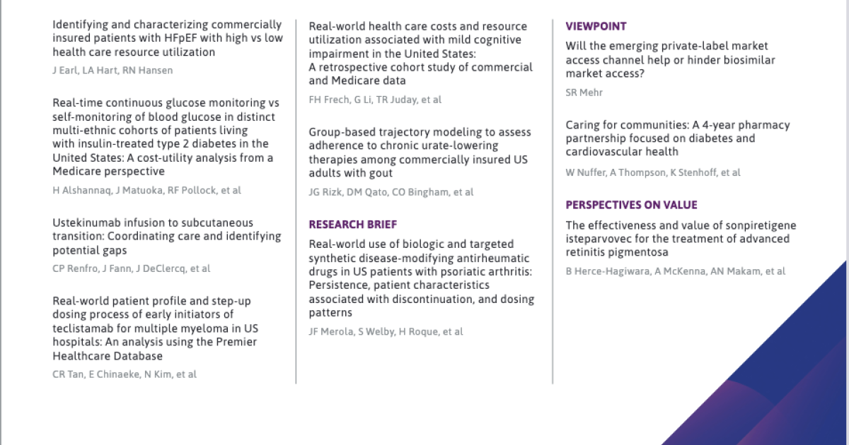 JMCP August 2025 Issue | AMCP.org