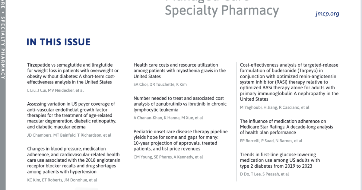 JMCP May 2025 Issue | AMCP.org