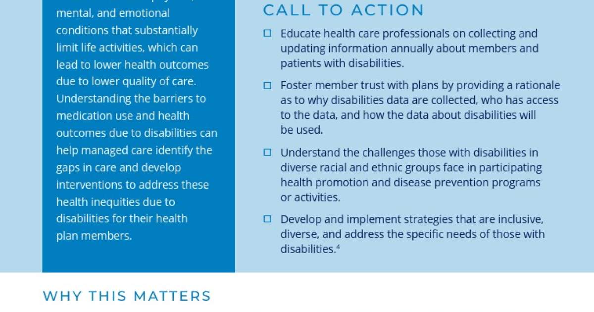 Health Equity Action Brief: Disabilities | AMCP.org